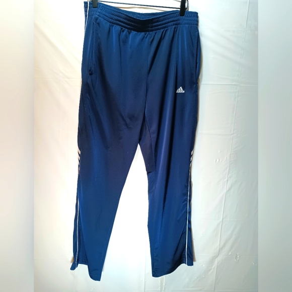 adidas | Pants & Jumpsuits | Adidas Medium Blue Lower Zipper Diagonal 3 ...